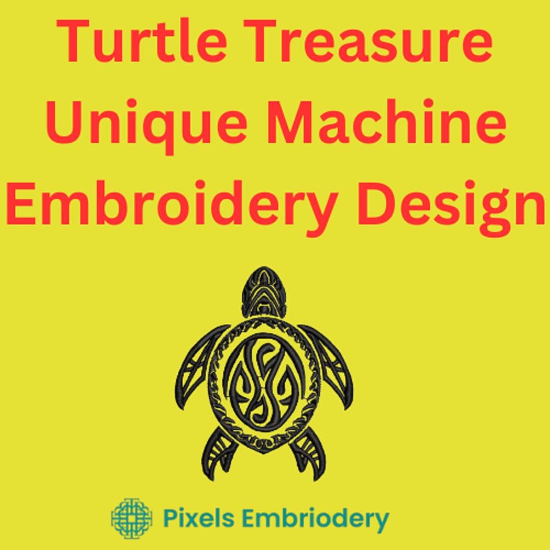 Turtle Treasure Unique Machine Embroidery Design/turtle Embroidery Dst ...