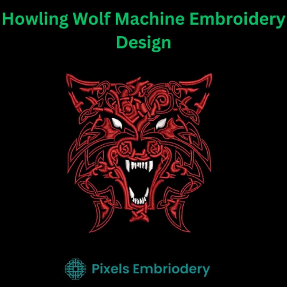 Howling Wolf Machine Embroidery Designs , Howling Wolf Embroidery ...