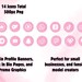 Pink Glitter Social Media Icons | Twitter X Icon Youtube Png | Onlyfans ...