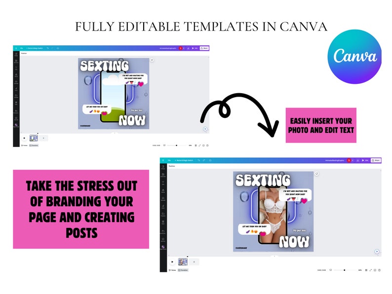 Onlyfans Promo Graphic | GIF Animated Template| Camgirls Reddit Fansly ...