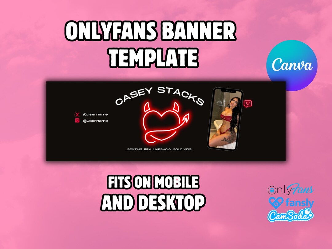 Onlyfans Banner Template |great for Cam Models, Fansly, Reddit| Onlyfans Promo Template| - Etsy
