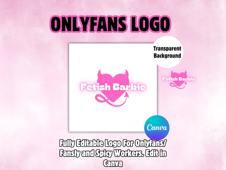 Editable Pink Logo Template: Social Media Branding (canva Download) - Etsy