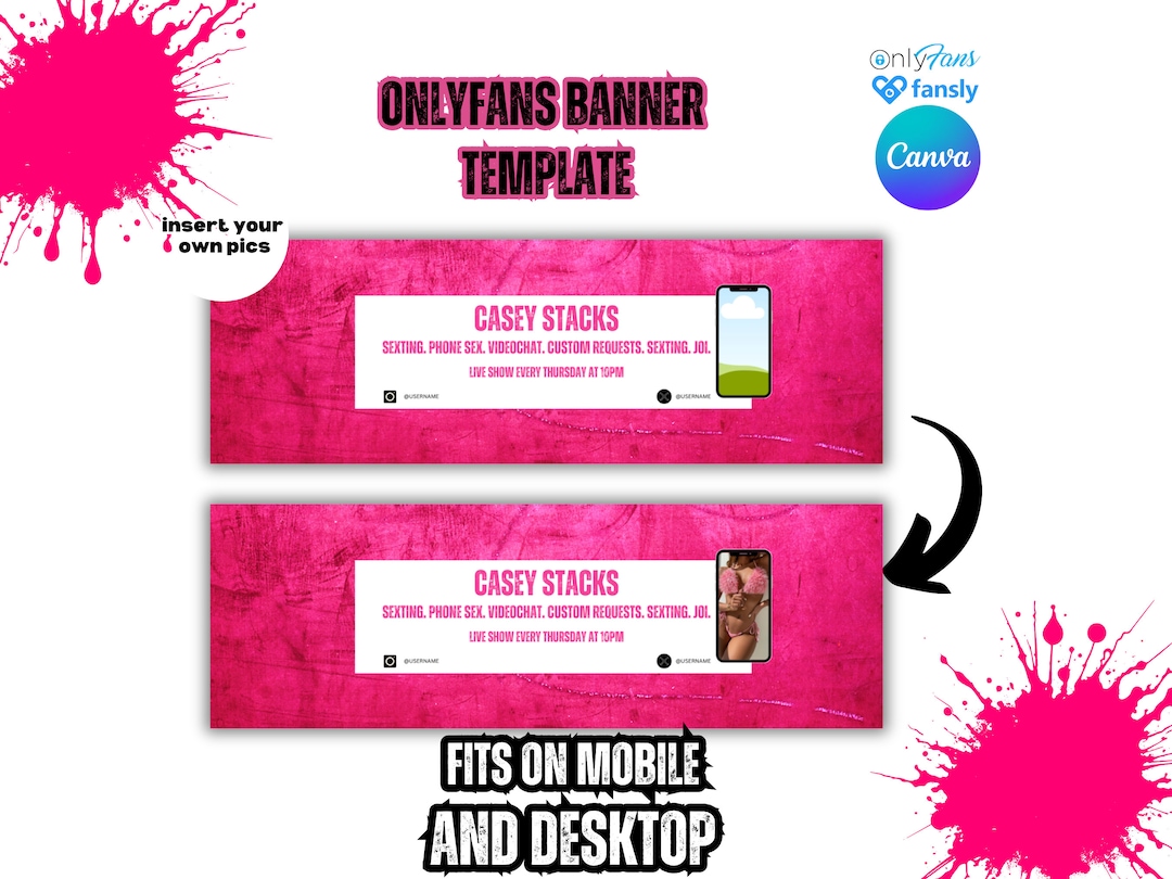 Onlyfans Banner Template Pink Social Media Banner Reddit Banner, Fansly ...
