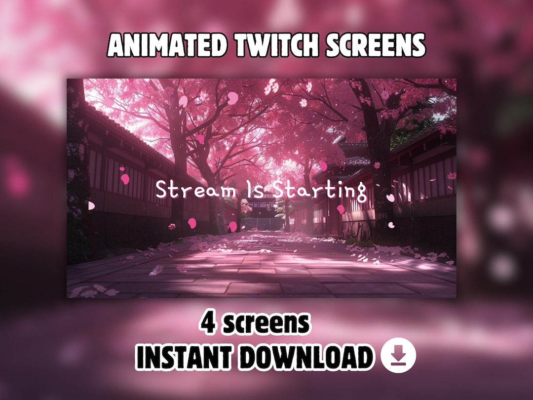 4x ANIMATED Twitch Stream Scene Stream Scene Streaming Assets for ...