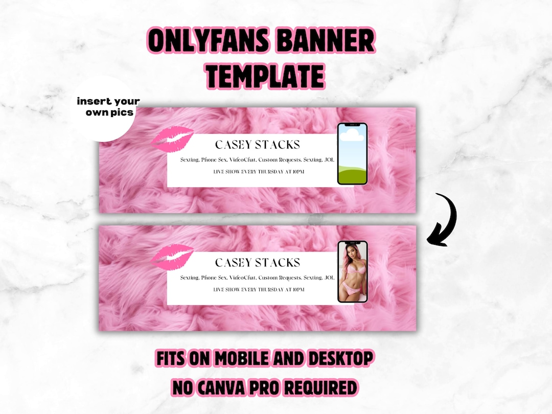 Pink Onlyfans Banner Template: Editable Canva Design (digital Download ...
