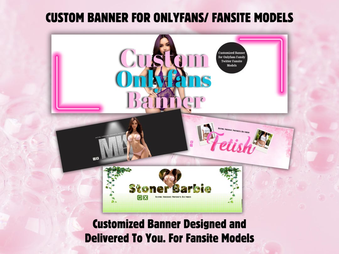 Onlyfans Banner Custom Banner for Fansly Onlyfans Fansite Models Promo ...