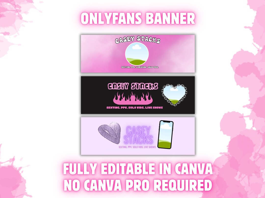 Editable Onlyfans Banner Template: Girly Pink Theme (canva Download) - Etsy
