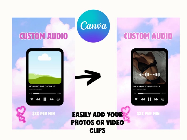 Onlyfans Customizable Promo Graphic social Media GIF Template Fansly ...