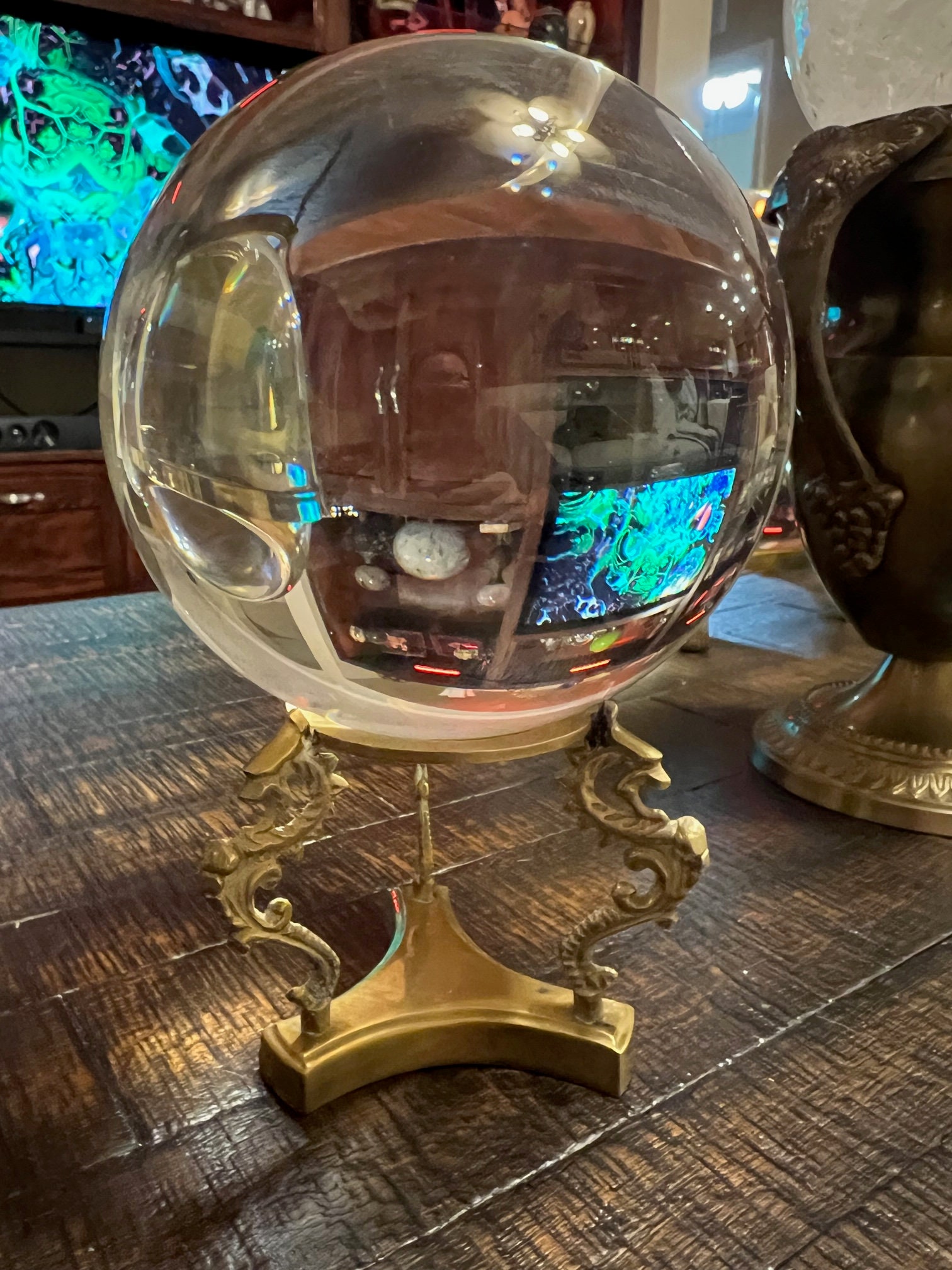 Antique Crystal Ball Witch Sphere Psychic Oracle Wiccan - Etsy