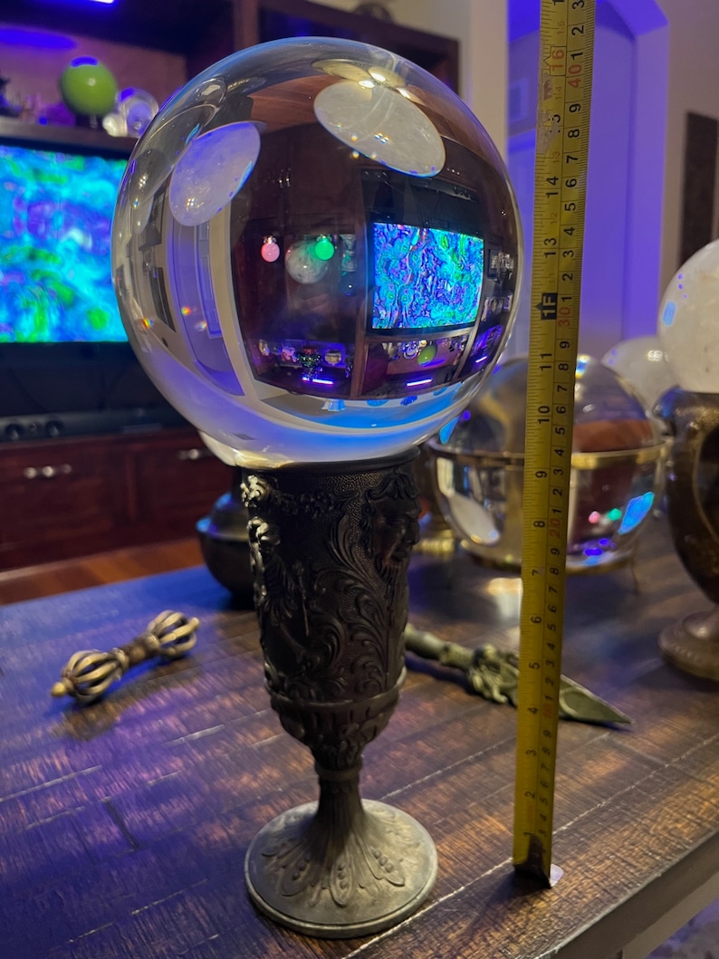 Antique Crystal Ball Witch Sphere Psychic Magic Clairvoyant - Etsy