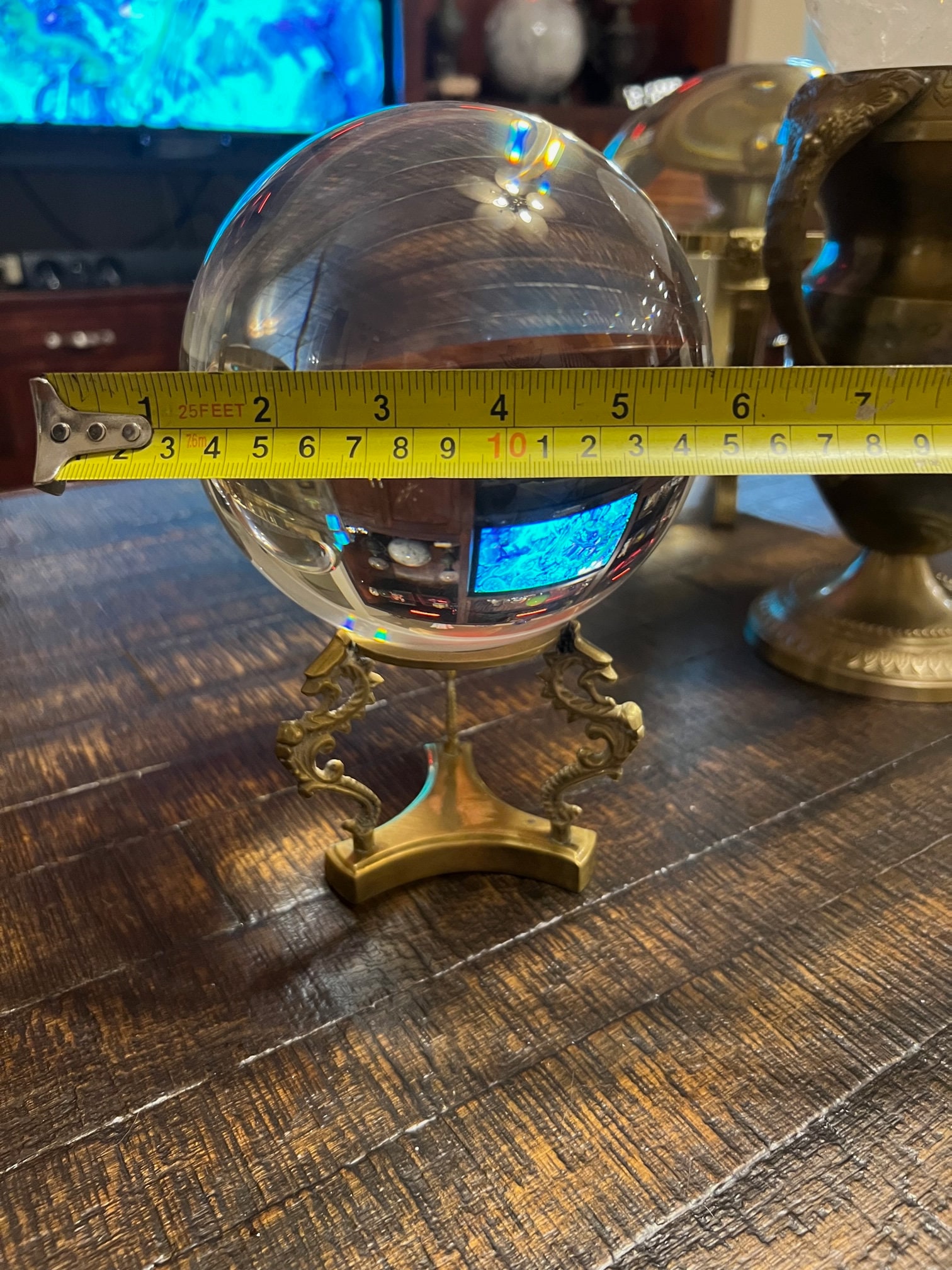 Antique Crystal Ball Witch Sphere Psychic Oracle Wiccan - Etsy