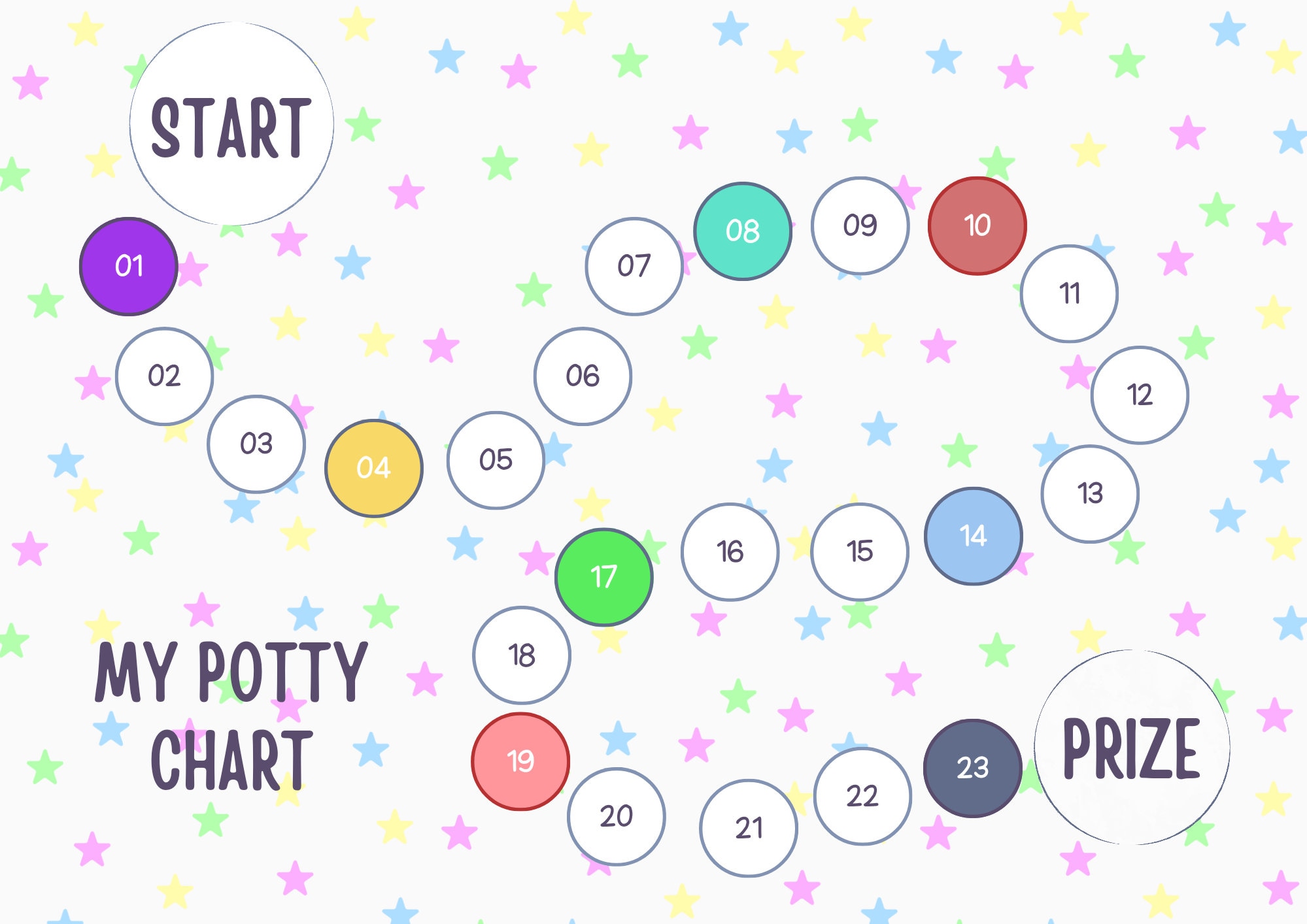 Potty Chart Map Downloadable - Etsy