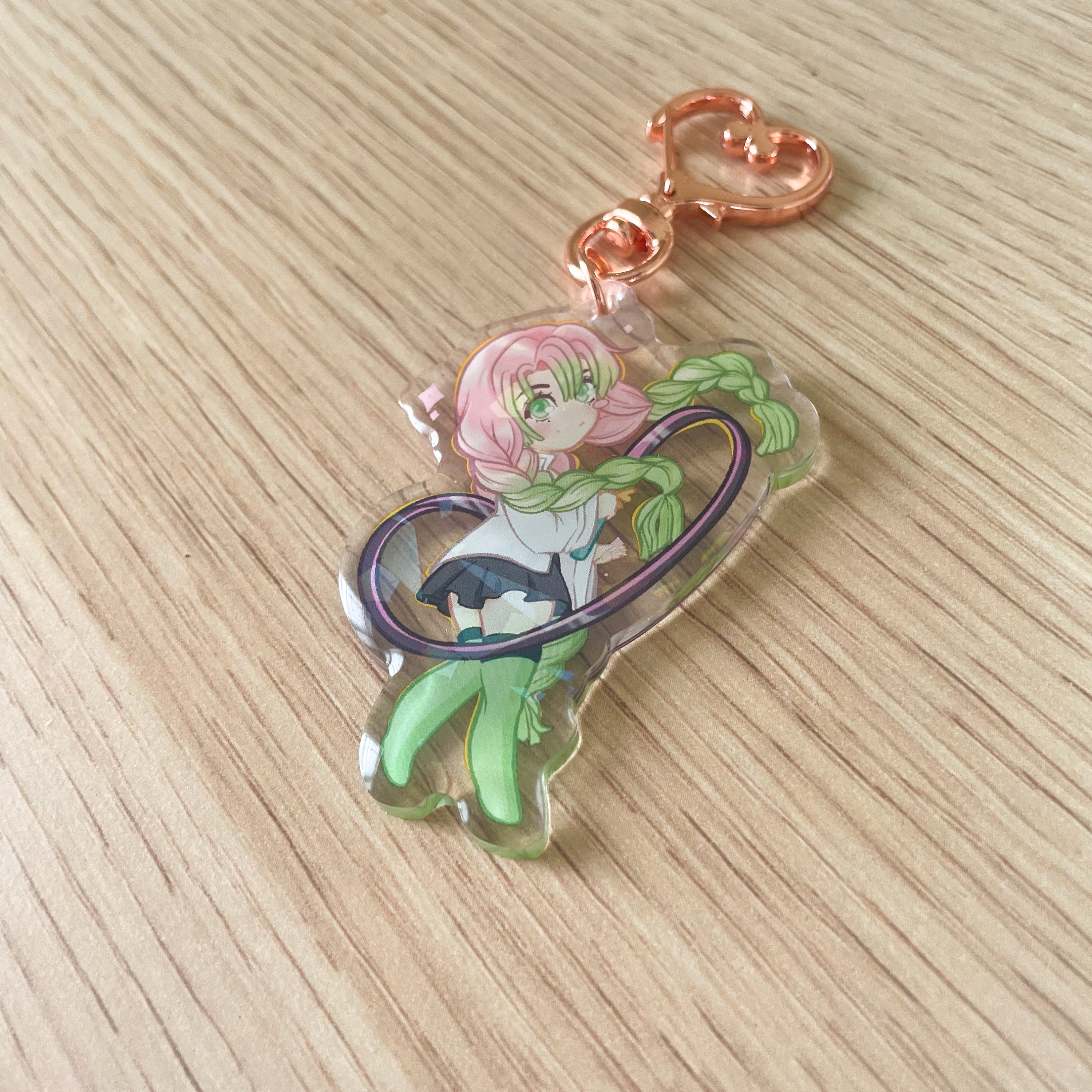 Kawaii Love Demon Slayer Keychain - Etsy
