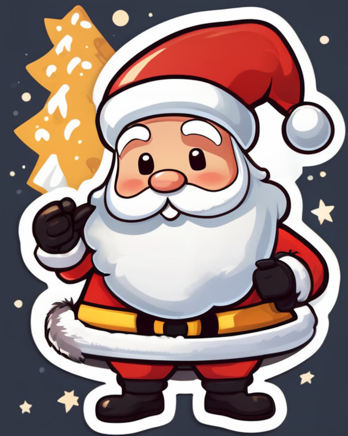 Santa Christmas Clip Art Digital Download - Etsy