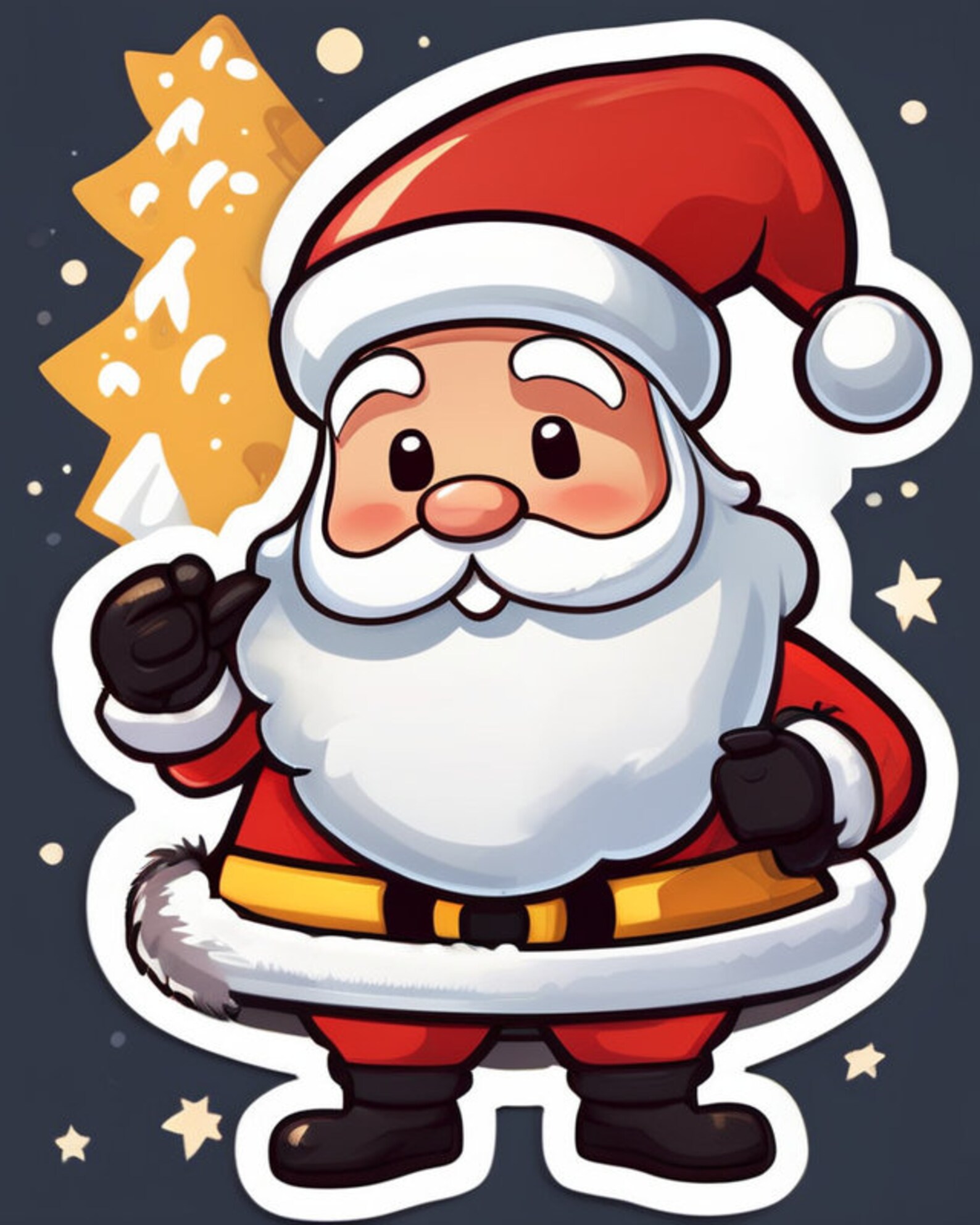 Santa Christmas Clip Art Digital Download - Etsy