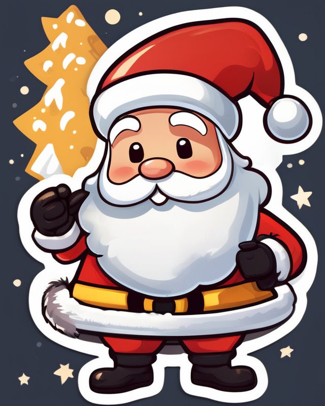 Santa Christmas Clip Art Digital Download - Etsy