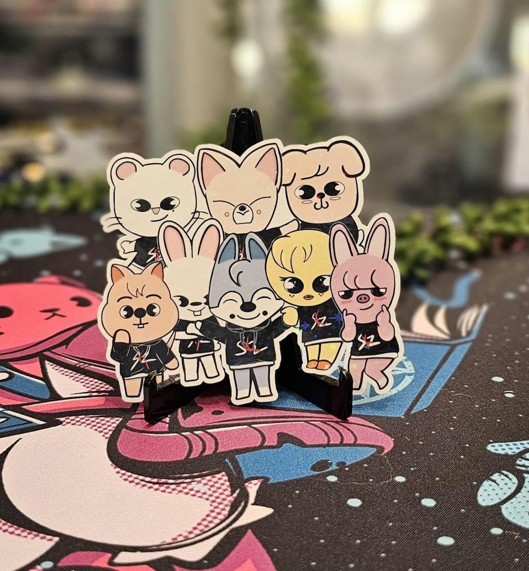 Group Stray Kids SKZOO All Members Die Cut Holographic Waterproof ...