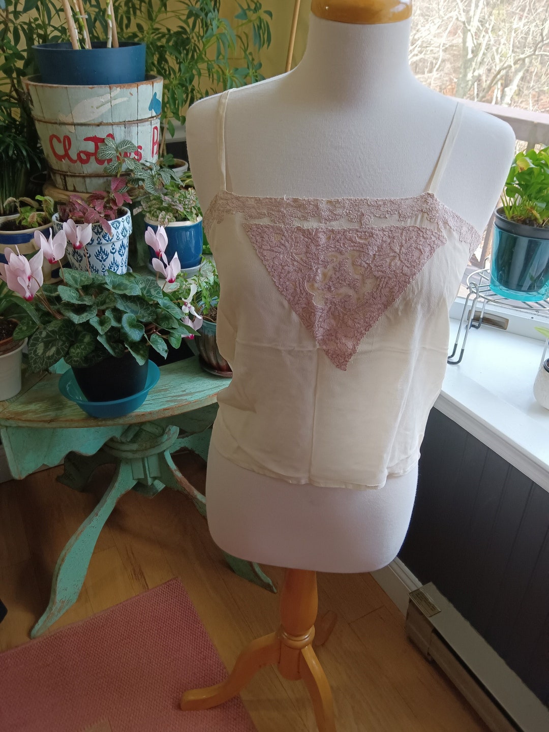 1920s Vintage Antique French Silk Lace Camisole Ivory S-M Coquette ...
