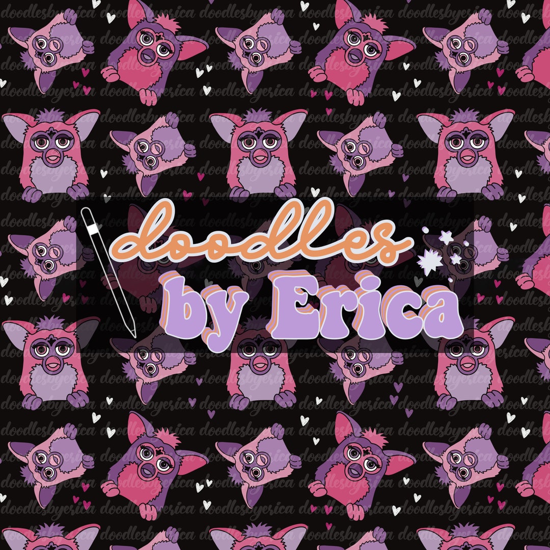 Valentine Furby Seamless Pattern 90s Seamless Pattern Toy Pattern Old ...