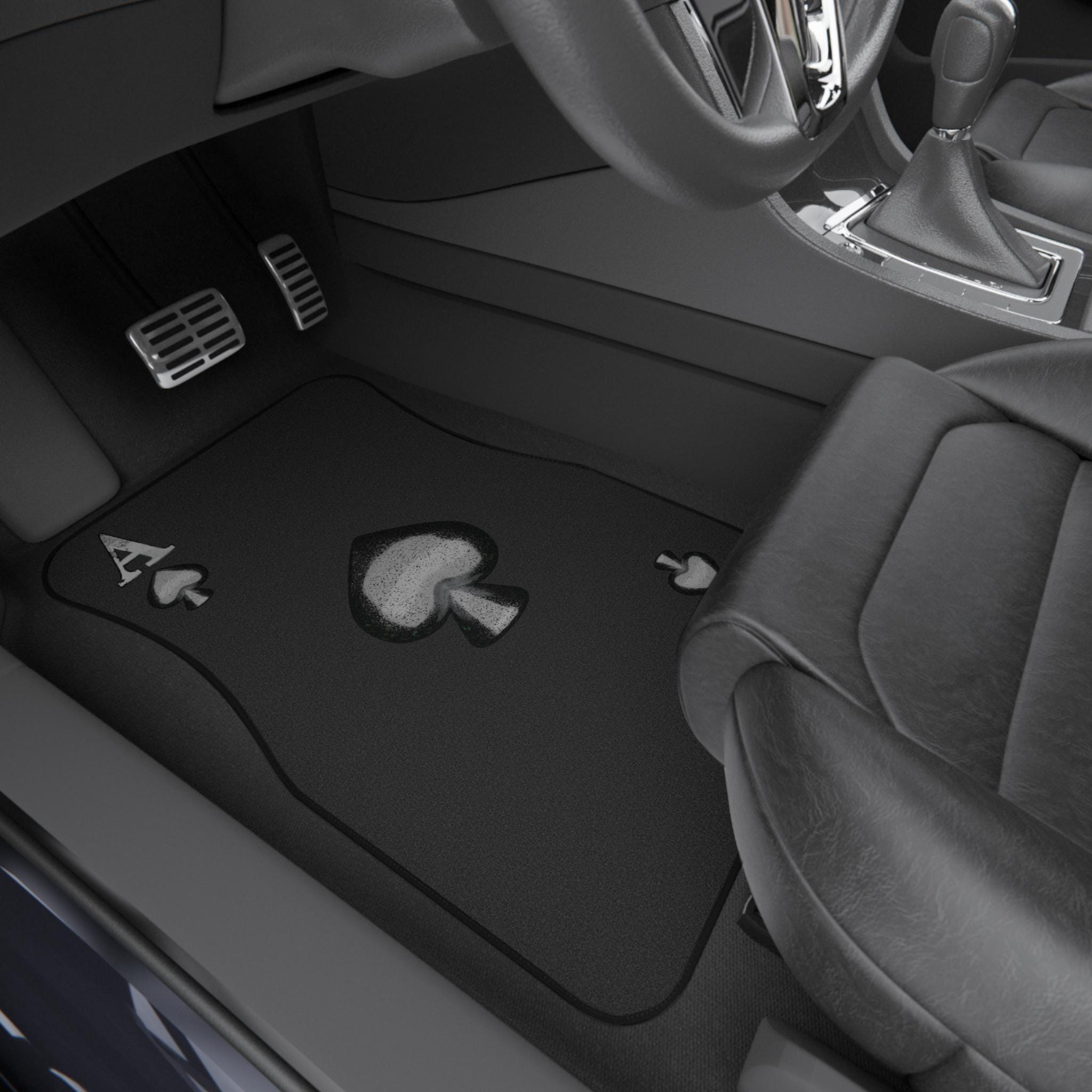 Ace of Spades Playing Card Automotive Mats, Set of 2 FRONT. Unique Gift ...
