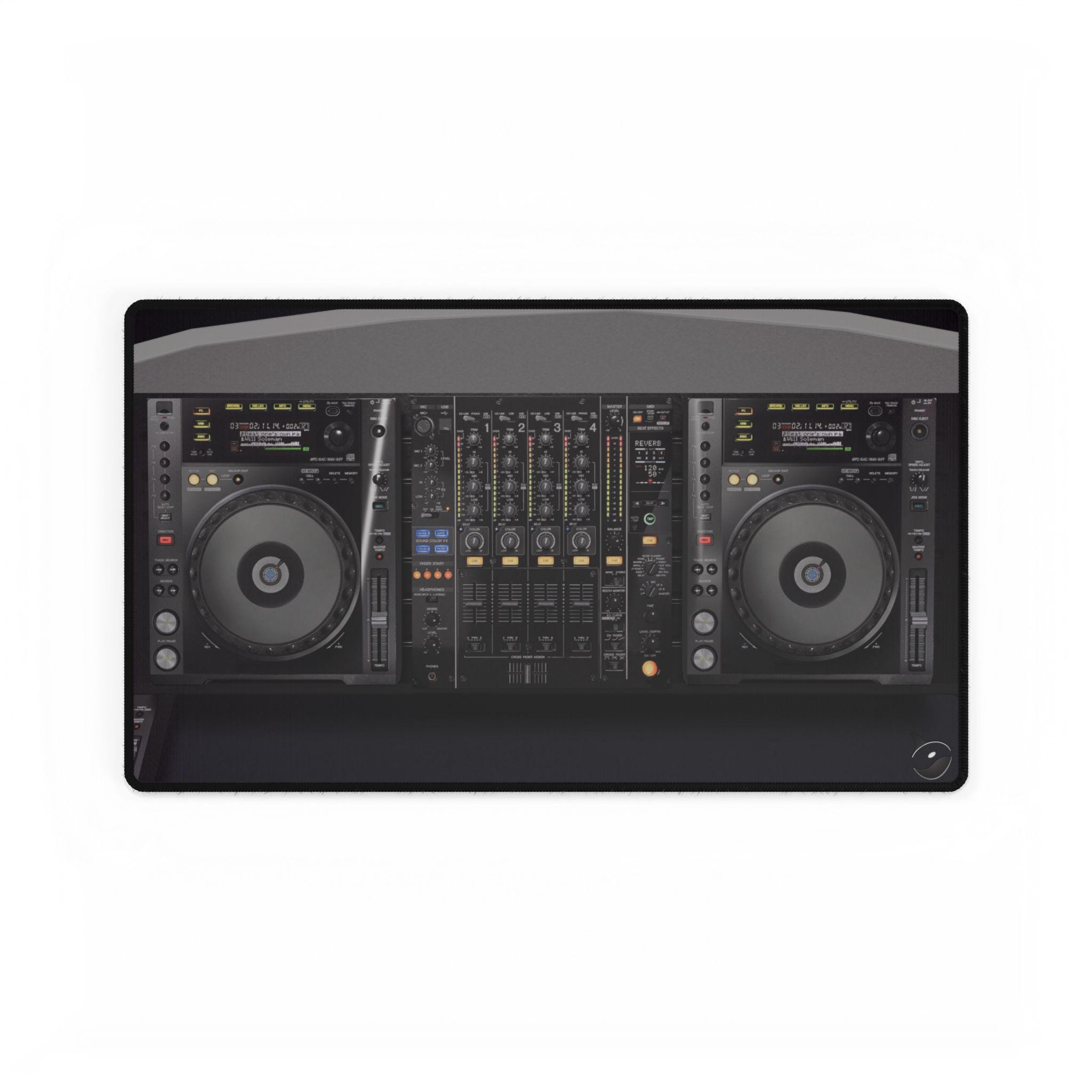 DJ Turntable Booth Desk Mat, 3 Sizes - Music Lover Work Station Pad ...