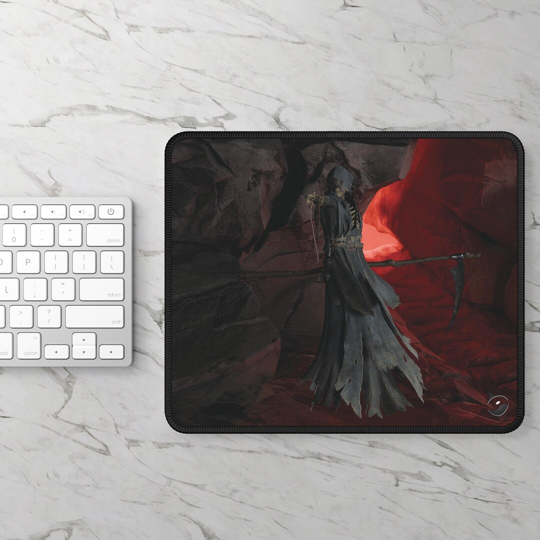 Grim Reaper Cave Gaming Mouse Pad, Gamer Desk Mat, Spooky Office ...