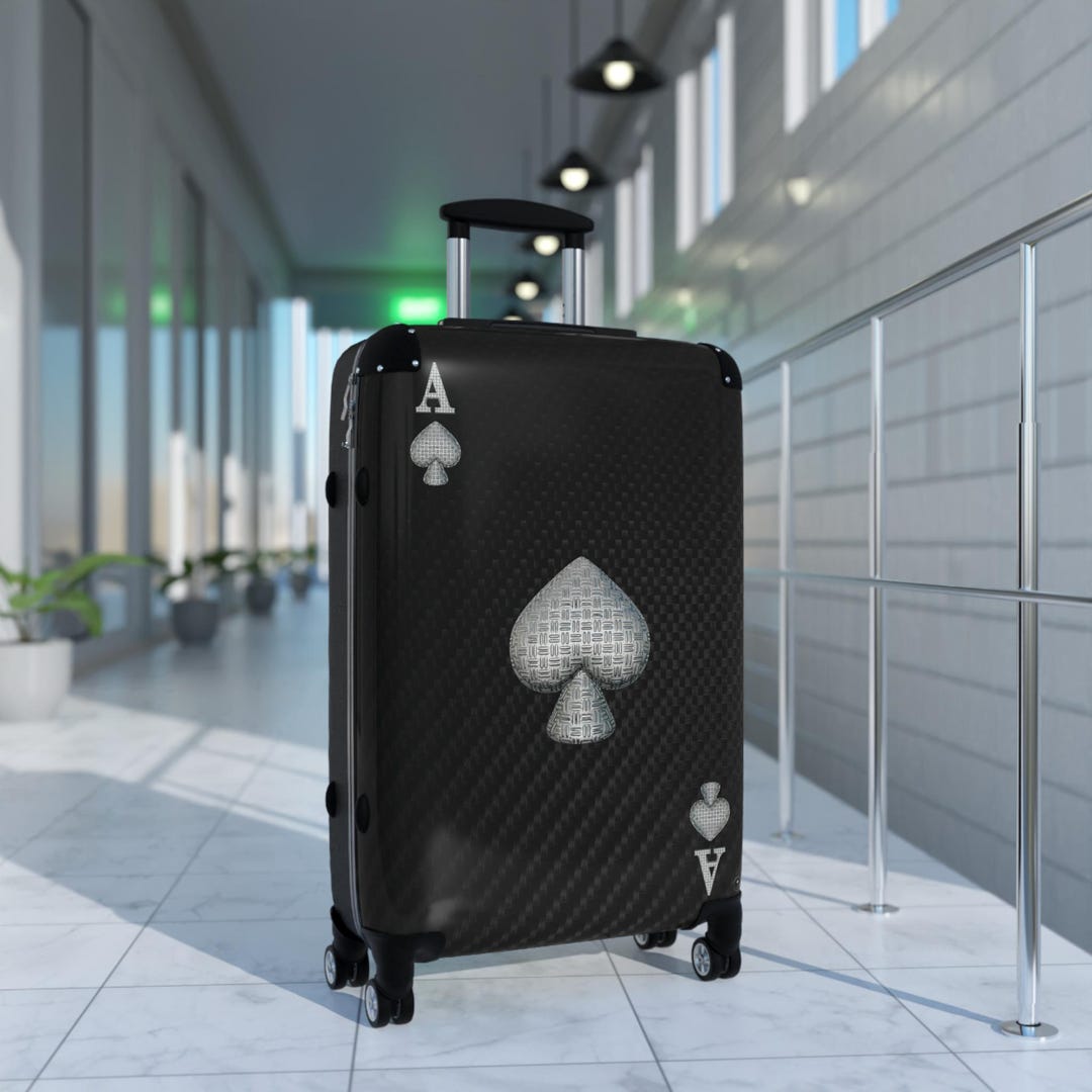 Ace of Spades Playing Card DELUX Luggage, Travel Suitcase, Choose Your ...