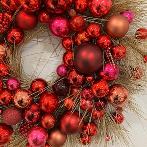 Large 31 Red Devil Vintage Christmas Ornament Wreath - Etsy