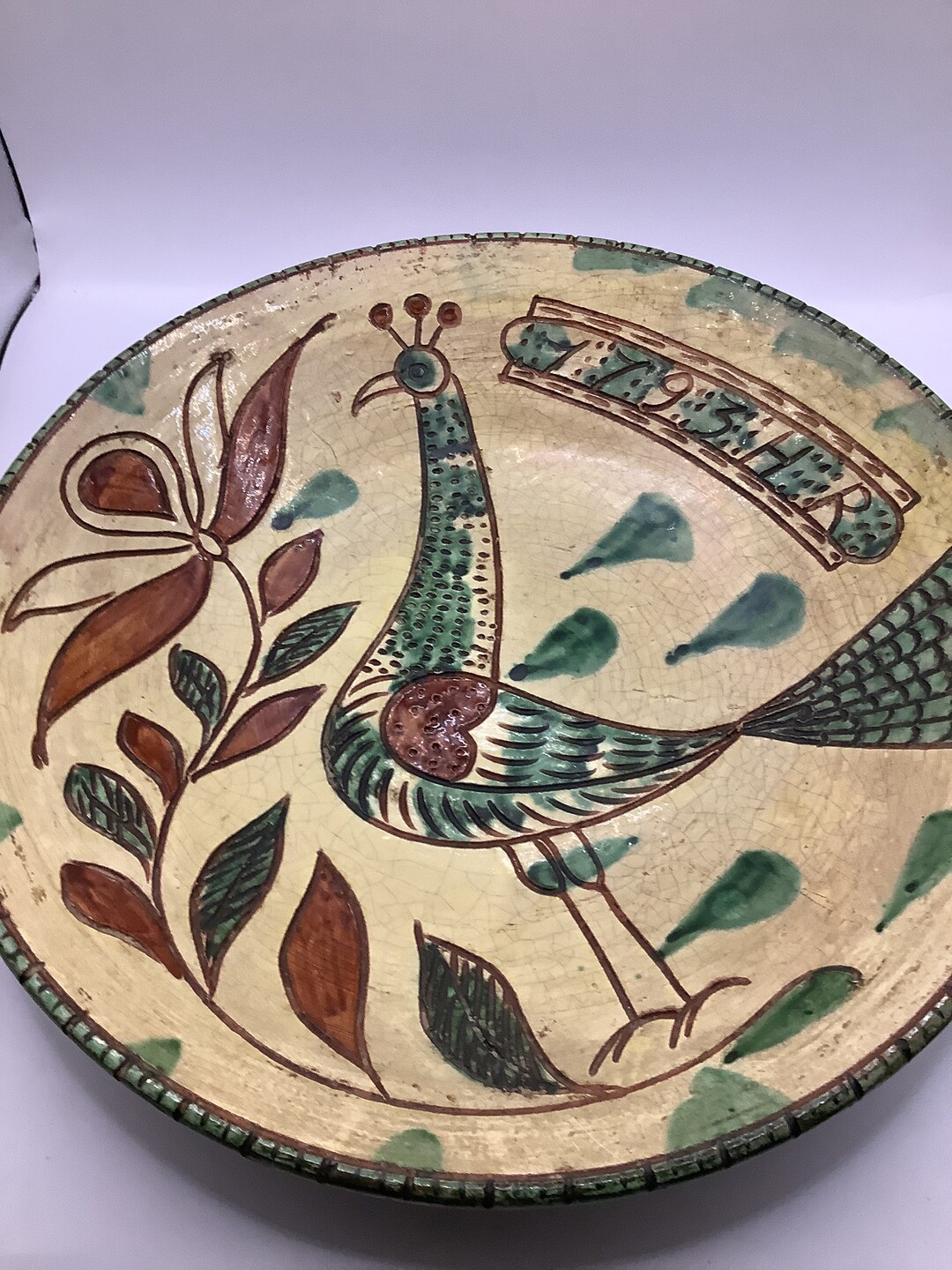 20th Century Reproduction of Heinrich Roth 1793 Art Pottery Bowl ...