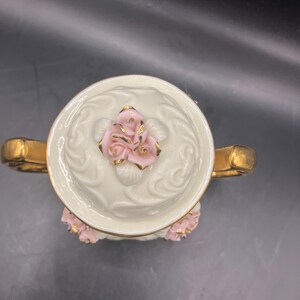 Vintage Porcelain Pink Rose and Gold Trim 4 Piece Tea Set - Etsy