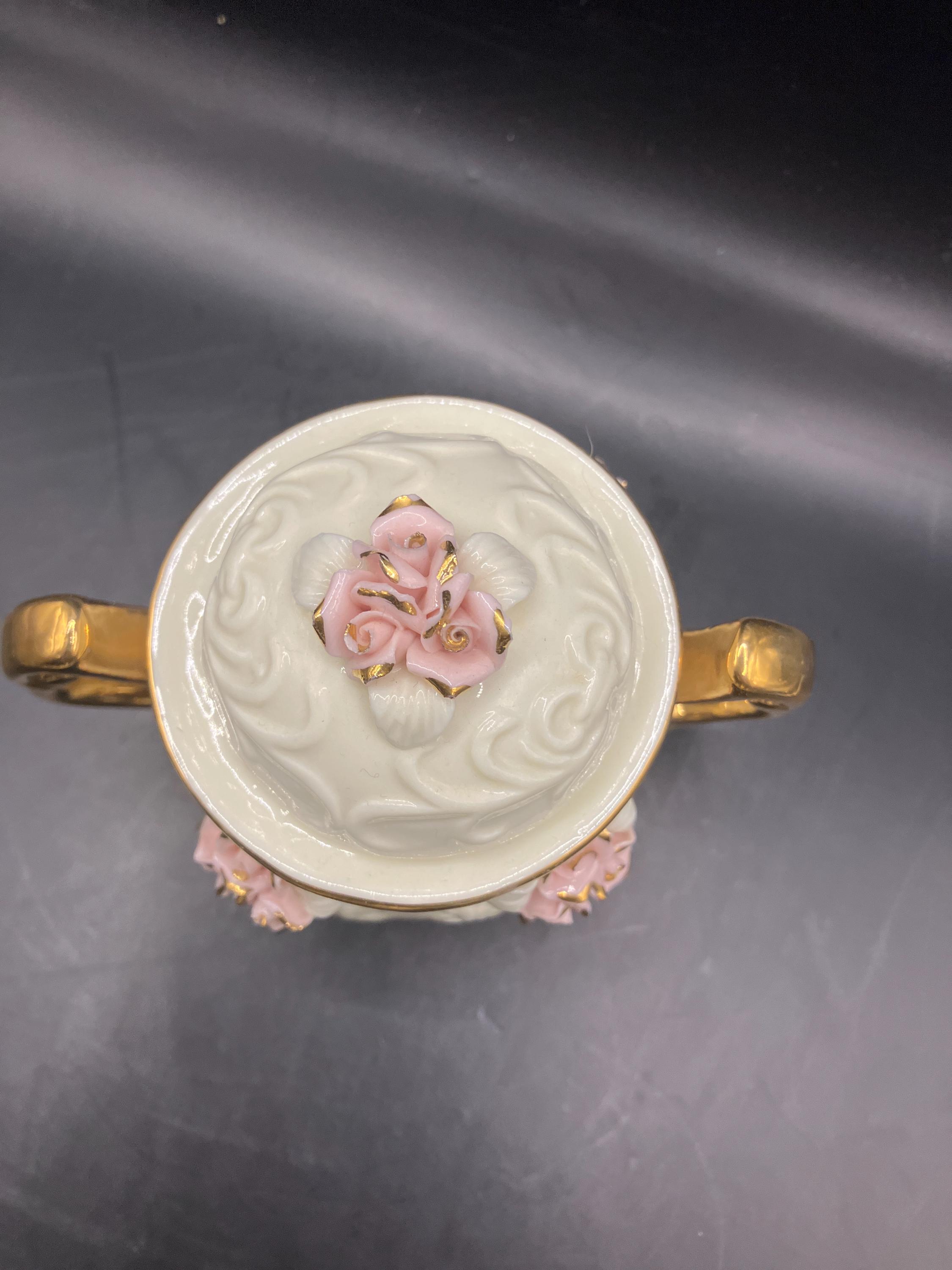 Vintage Porcelain Pink Rose and Gold Trim 4 Piece Tea Set - Etsy