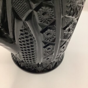 Vintage Indiana Glass Tiara Black Cut Glass Pitcher With Monarch ...