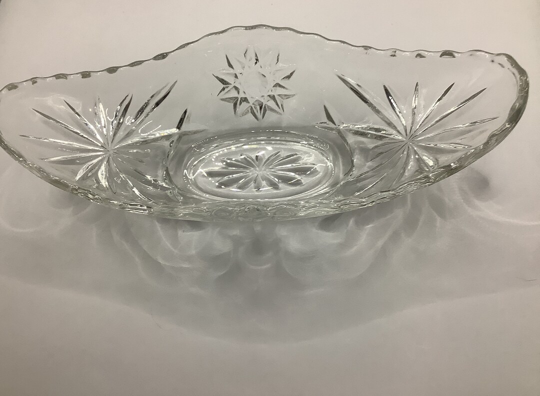 Vintage Cut Glass Relish Dish. Star of David Pattern. - Etsy