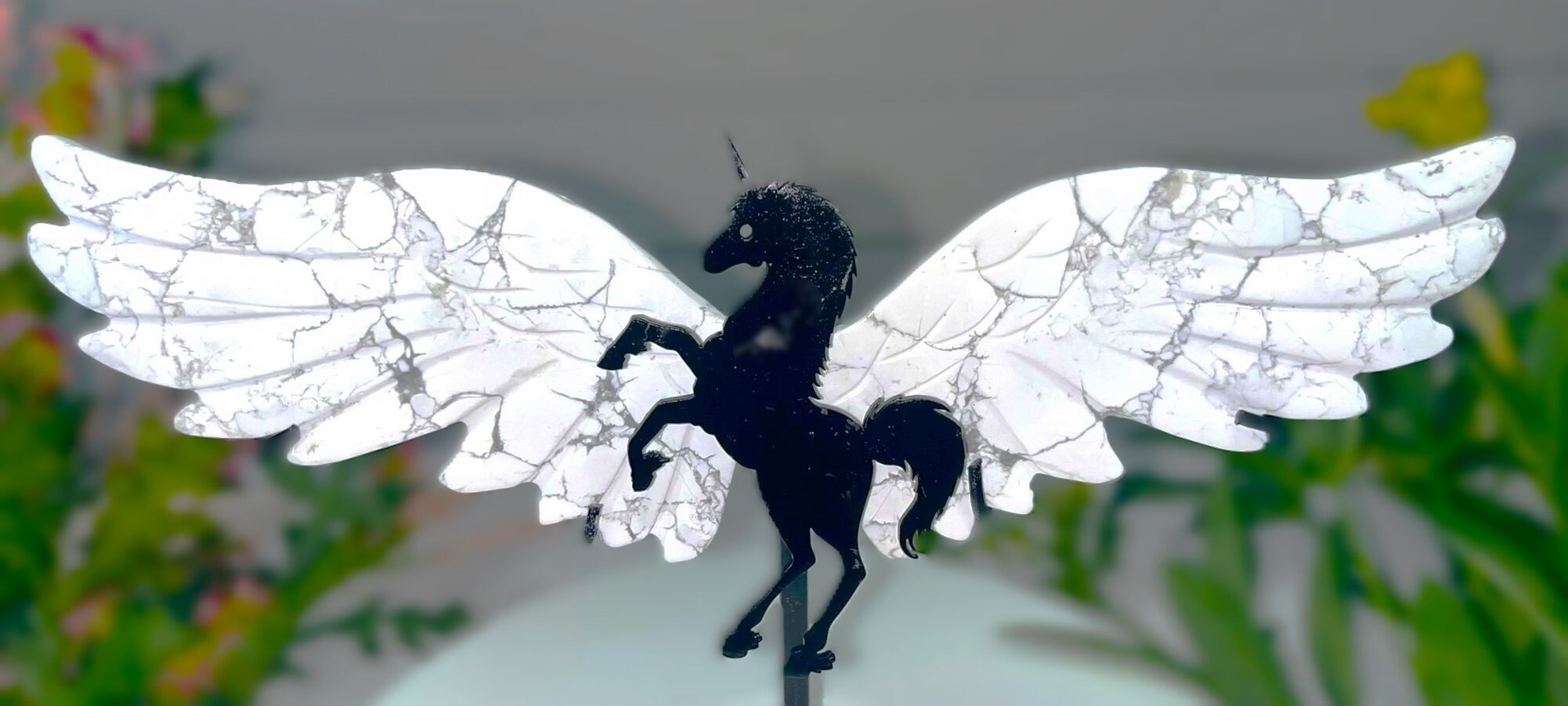 Caribbean Calcite Unicorn Alicorn Wings With Pyrite. Black - Etsy