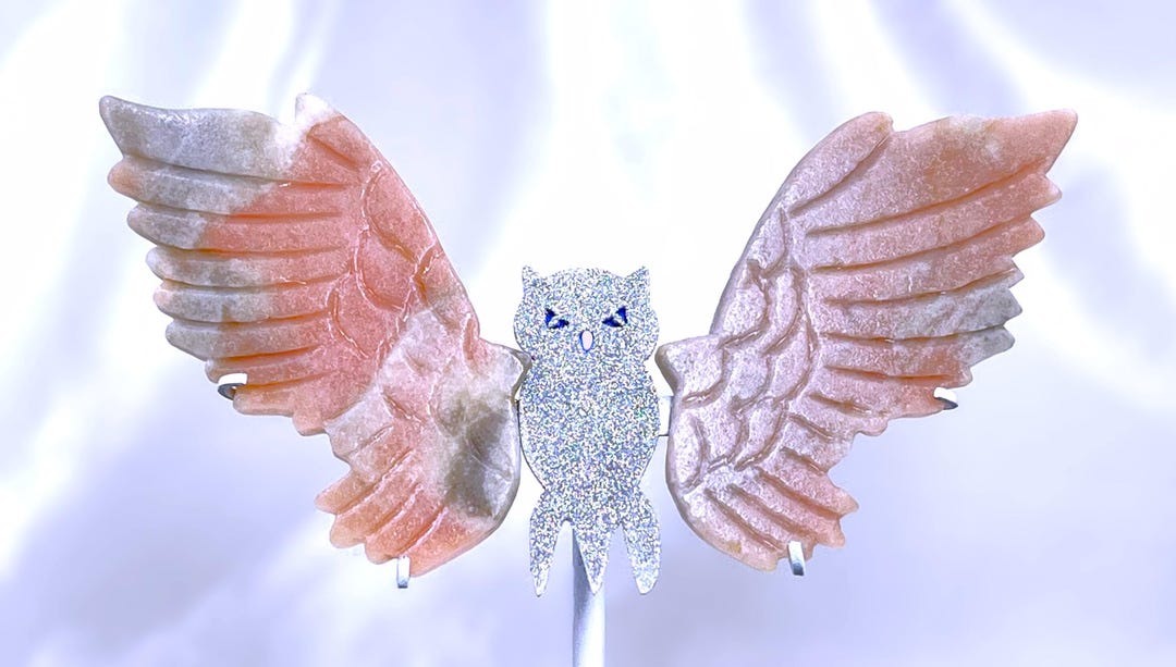 Wow PINK OPAL Owl Wings W CUSTOM Holographic Silver White Color ...