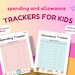 Kids Spending and Allowance Trackers - Build Money Skills and Have Fun ...
