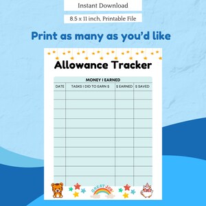 Kids Spending and Allowance Trackers - Build Money Skills and Have Fun ...