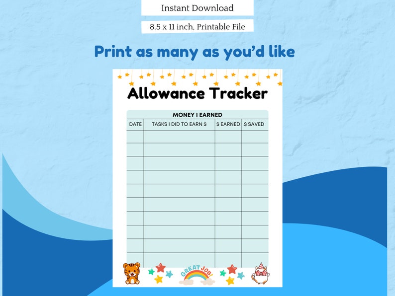 Kids Spending and Allowance Trackers - Build Money Skills and Have Fun ...
