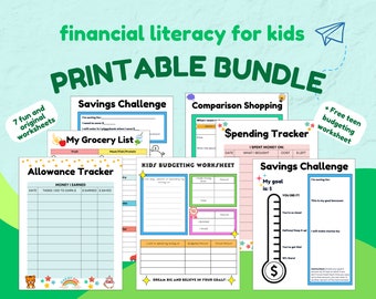 Kids and Teens Budgeting Worksheets - Build Financial Literacy and Have ...