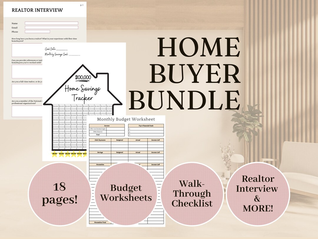 Ultimate Home Buyer Bundle - Sinking Fund, Budgeting Worksheet, Savings ...