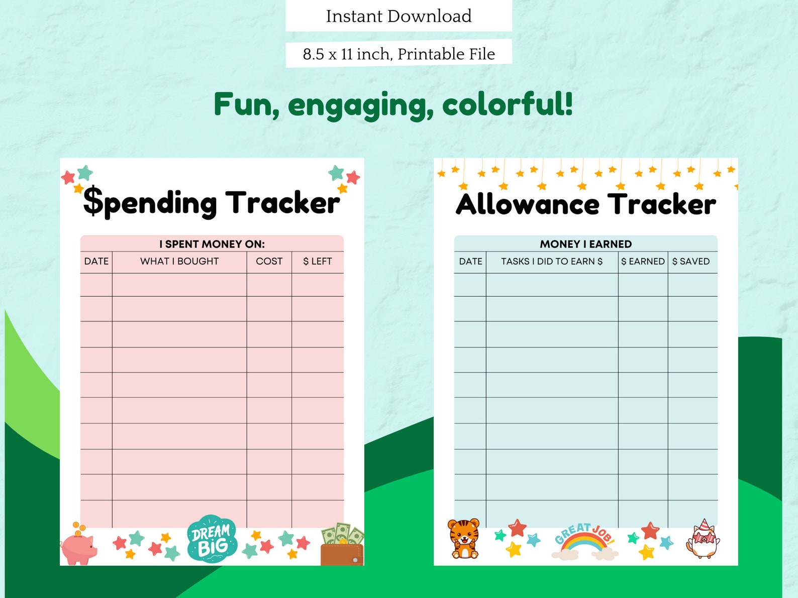 Kids Financial Literacy and Budgeting Worksheets - Build Financial ...