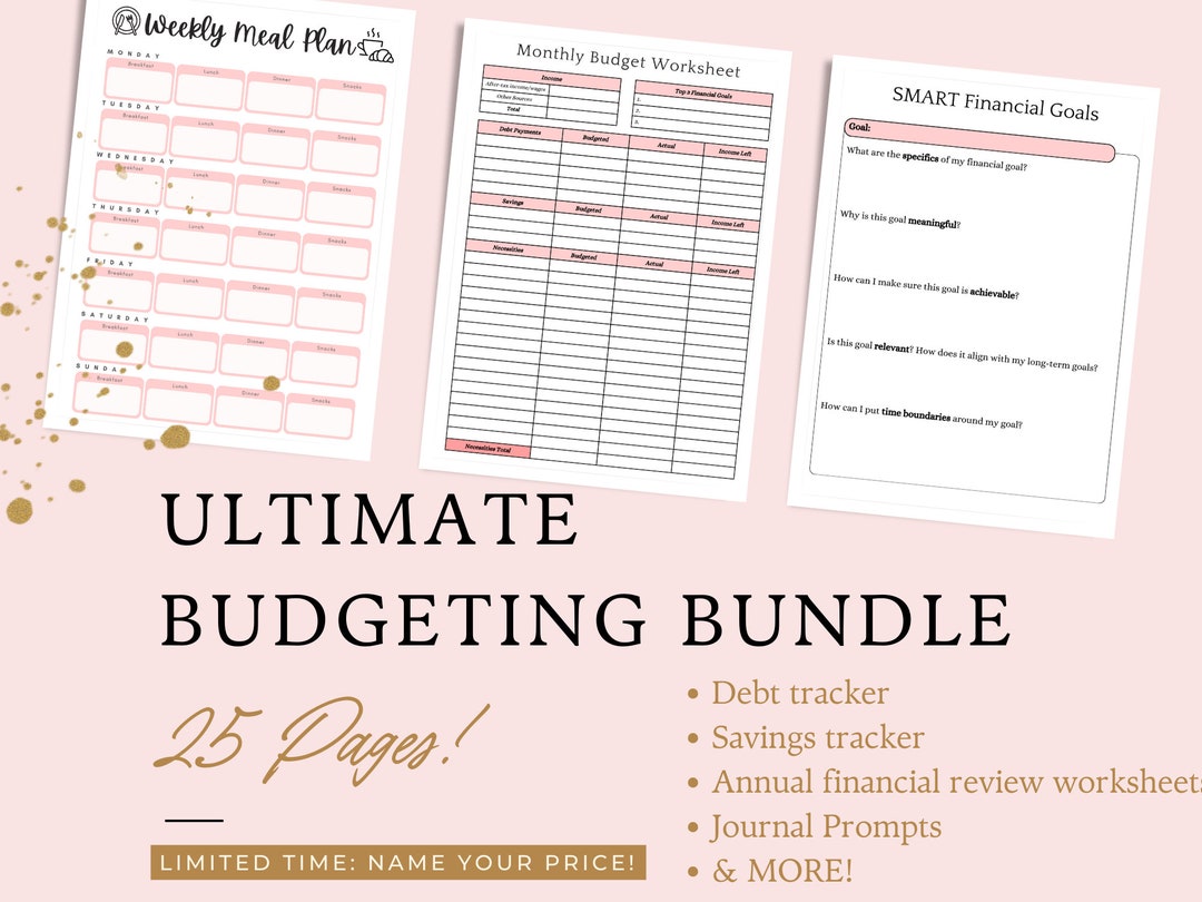 Ultimate Budgeting Bundle - Editable, Budget Printable, Monthly Budget ...