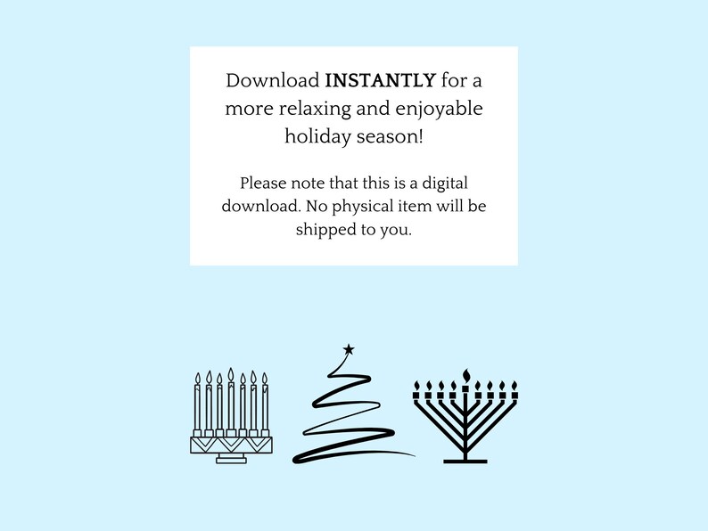 Holiday Planner Bundle, Holiday Planner, Xmas Planner, Hanukkah Planner ...