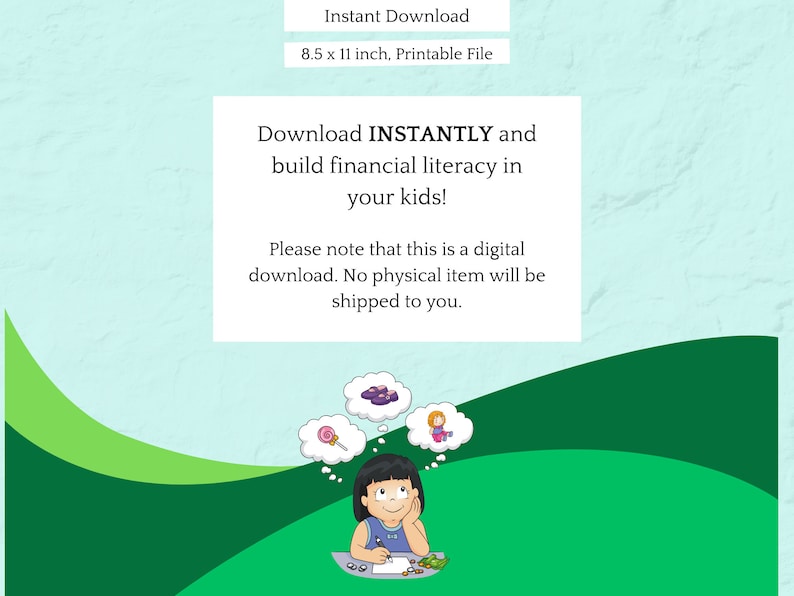 Kids Financial Literacy and Budgeting Worksheets - Build Financial ...