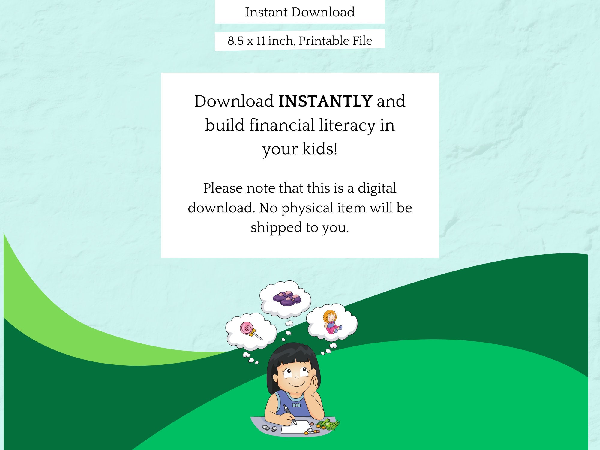 Kids Financial Literacy and Budgeting Worksheets - Build Financial ...