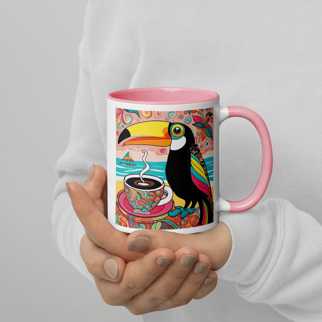 Toucan Coffee Mug With Color Inside - Etsy UK