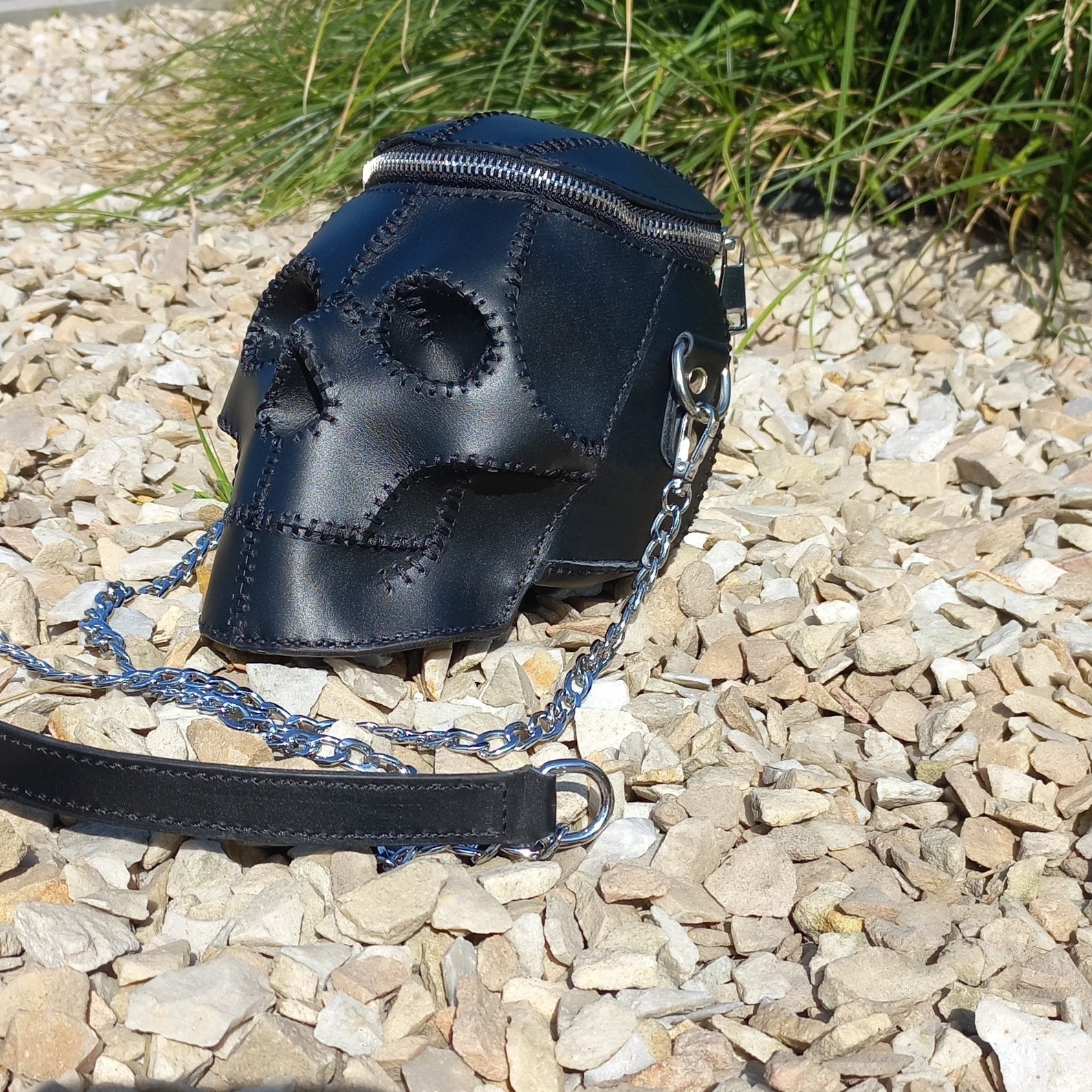 Skull Bag Leather Skull Bag Handmade Skull Leather Bag Skull Shoulder ...