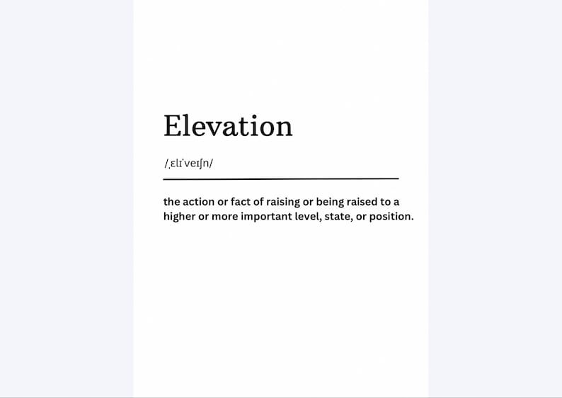 Elevate Definition Print - Etsy