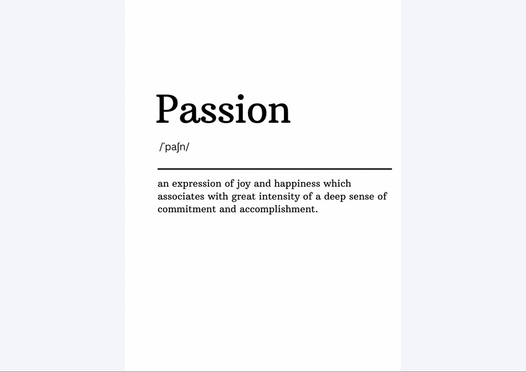 Passion Definition Print - Etsy