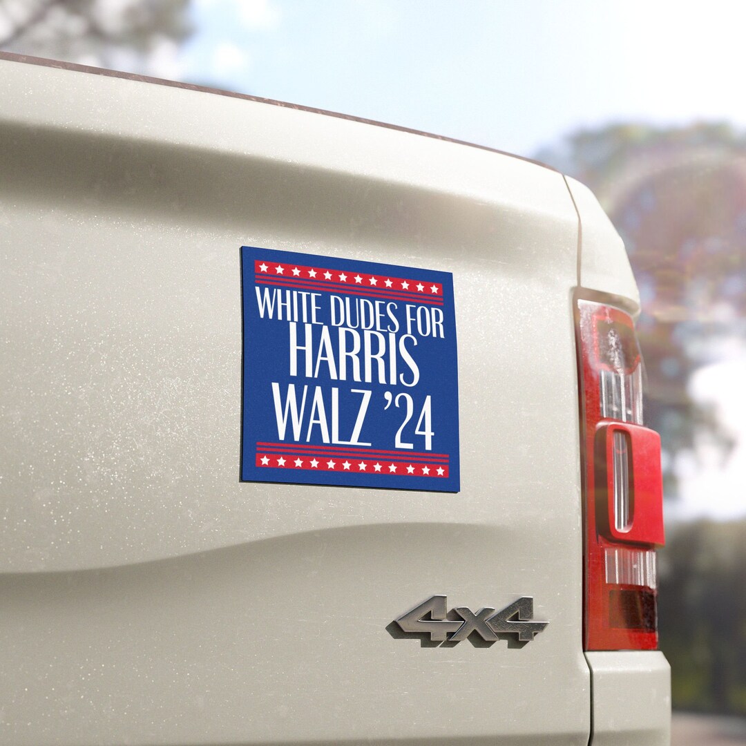 Caras brancos para Harris Walz para presidente 2024 adesivo para carro ...